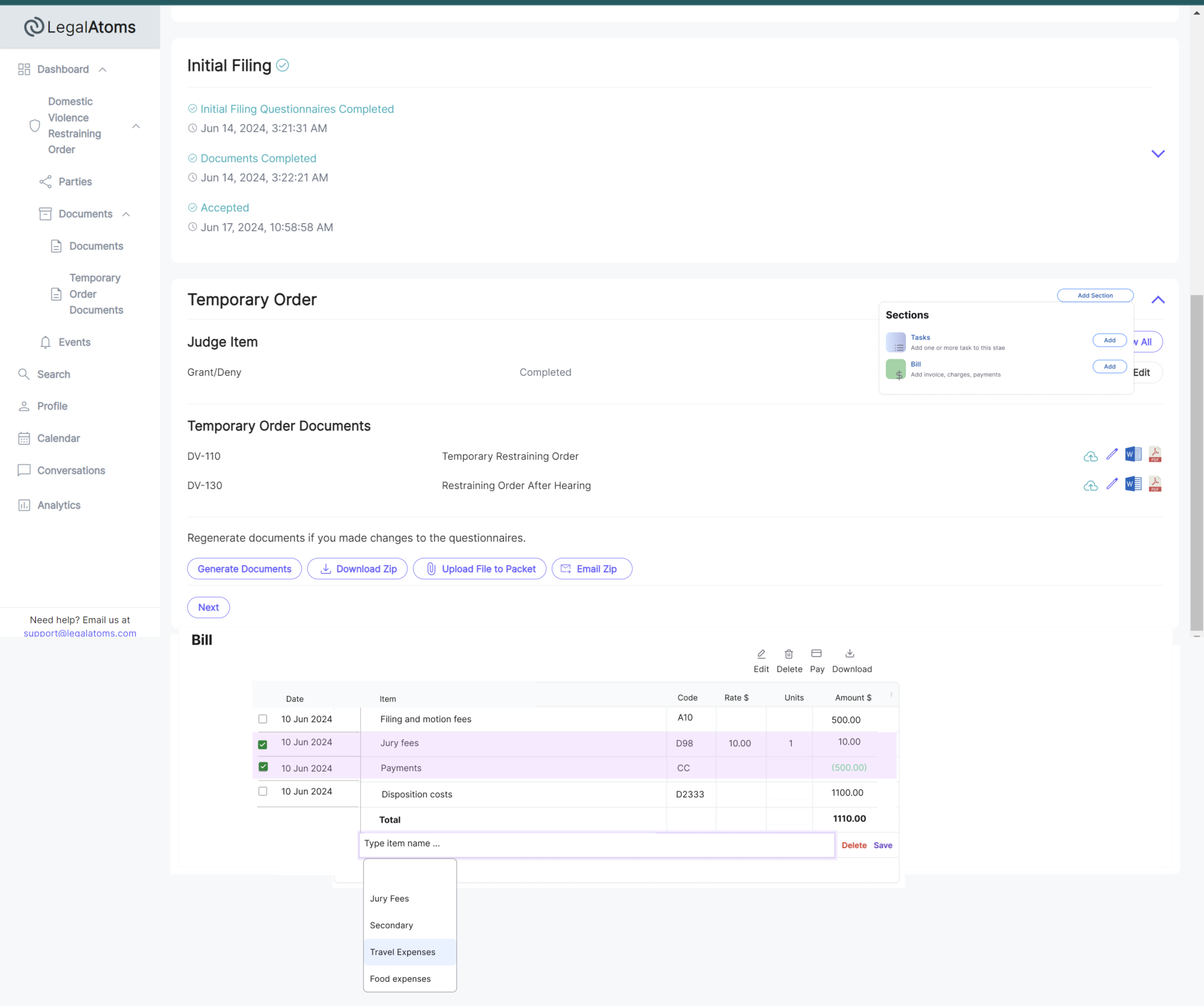 Bill of Costs | LegalAtoms