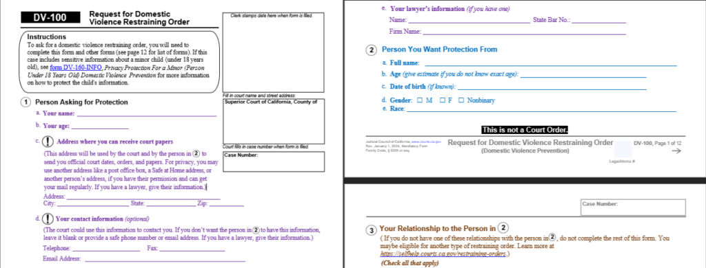 How the Domestic Violence Restraining Order (DVRO) Court Forms are ...