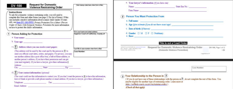 How the Domestic Violence Restraining Order (DVRO) Court Forms are ...