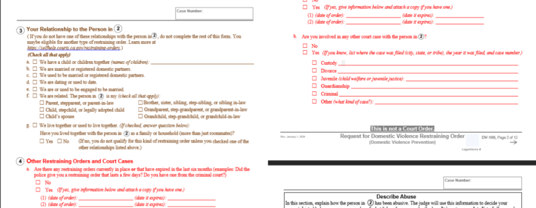 How the Domestic Violence Restraining Order (DVRO) Court Forms are ...