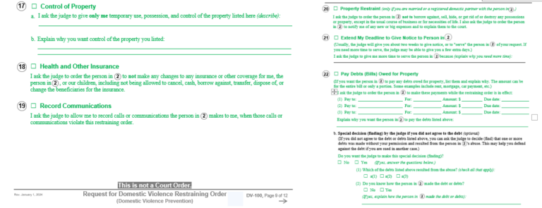 How the Domestic Violence Restraining Order (DVRO) Court Forms are ...