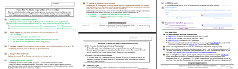 How the Domestic Violence Restraining Order (DVRO) Court Forms are ...