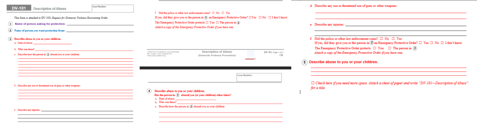 How the Domestic Violence Restraining Order (DVRO) Court Forms are ...
