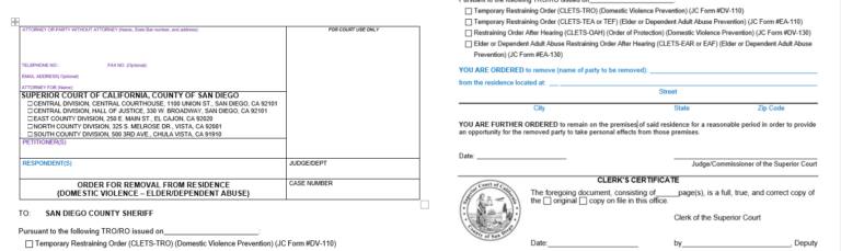 How the Domestic Violence Restraining Order (DVRO) Court Forms are ...