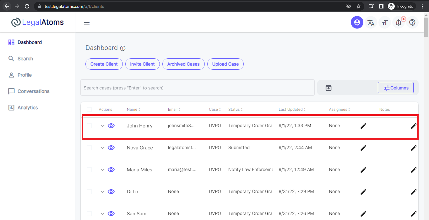 Creating a case using PDF documents | LegalAtoms