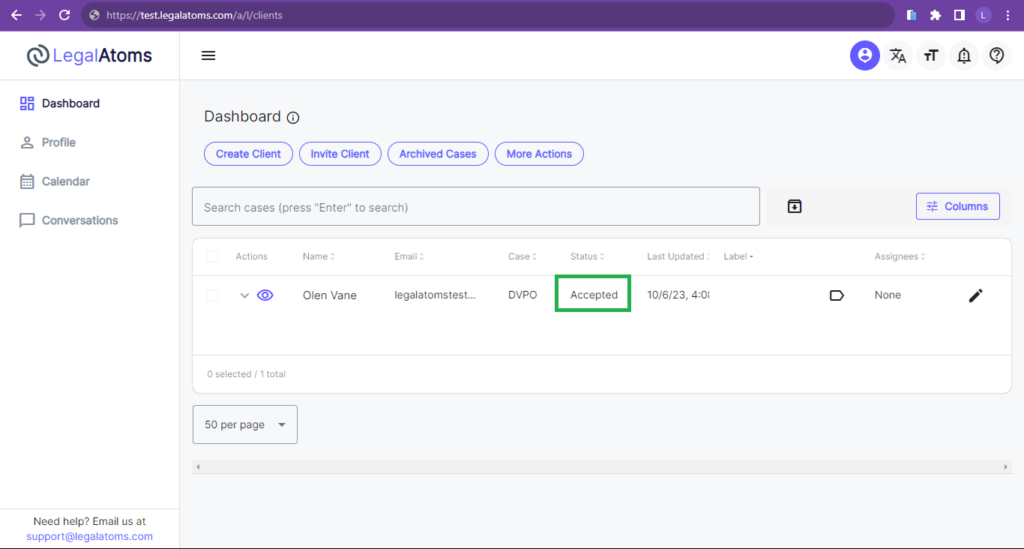 How do I tell if a client has already E-filed | LegalAtoms