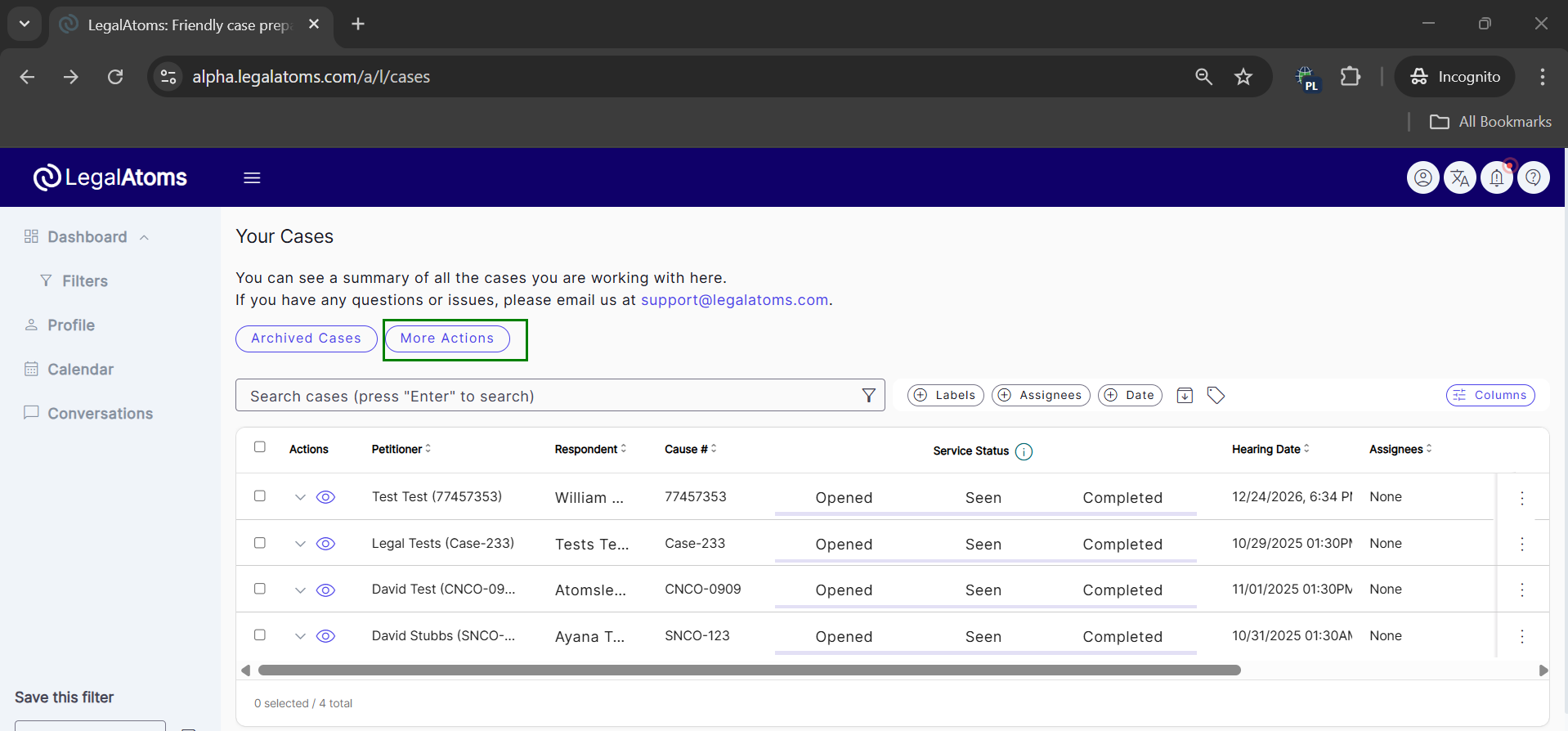Creating a case using PDF documents for Winnebago | LegalAtoms